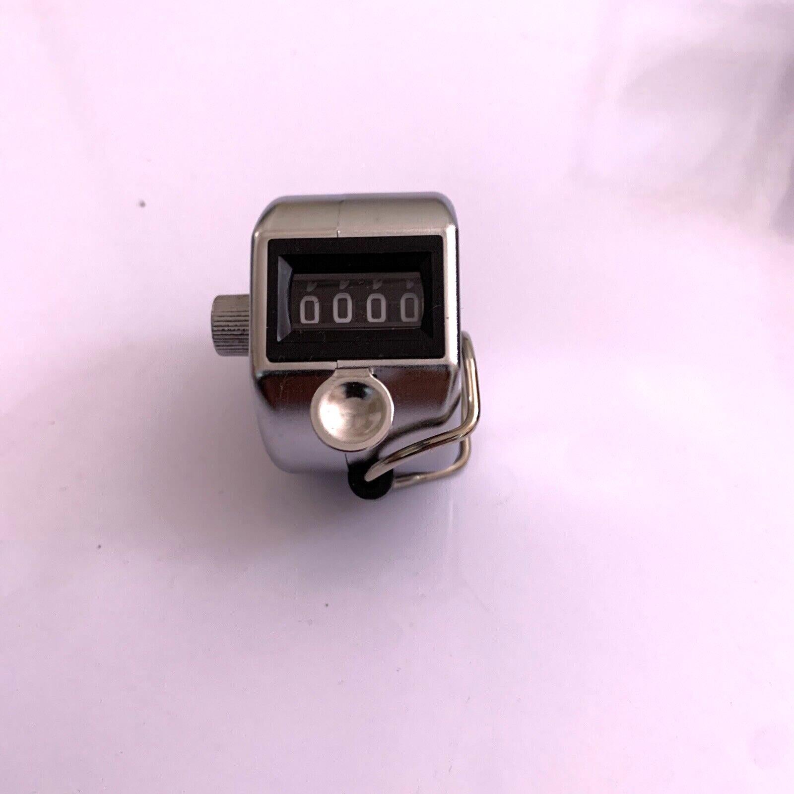 Hand Tally Counter Number Clicker 4 Digit Manual Mechanical Metal Thum ...