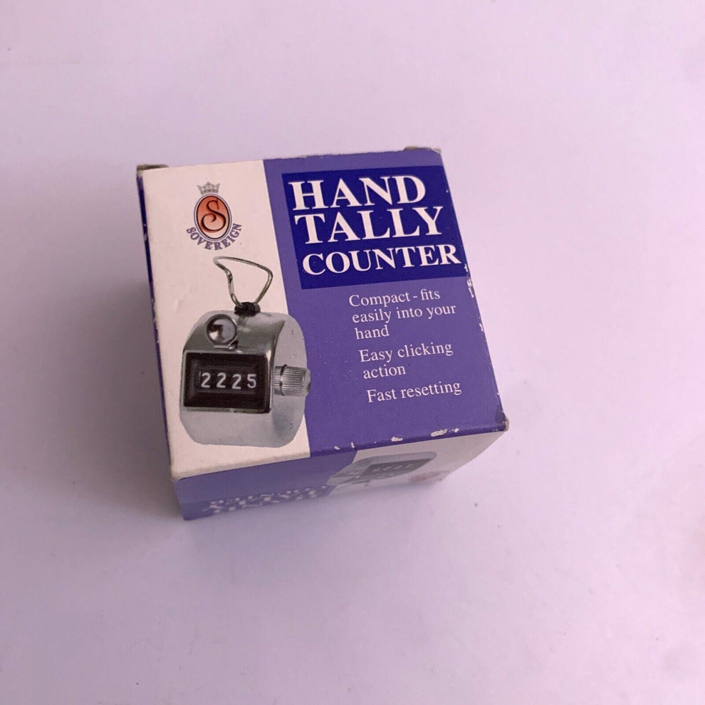 Hand Tally Counter Number Clicker 4 Digit Manual Mechanical Metal Thum ...
