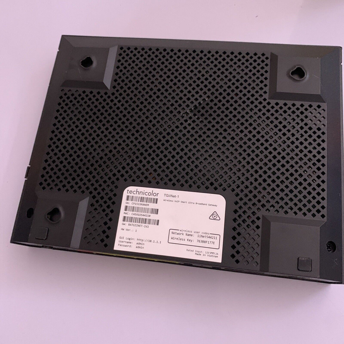 iiNet Technicolor Wireless VoIP Smart Ultra Broadband Gateway TGiiNet ...