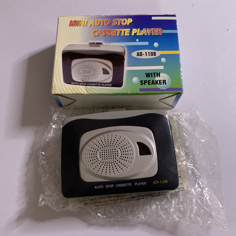 Mini Auto Stop Cassette Player With Speaker AD-1108 – Retro Unit
