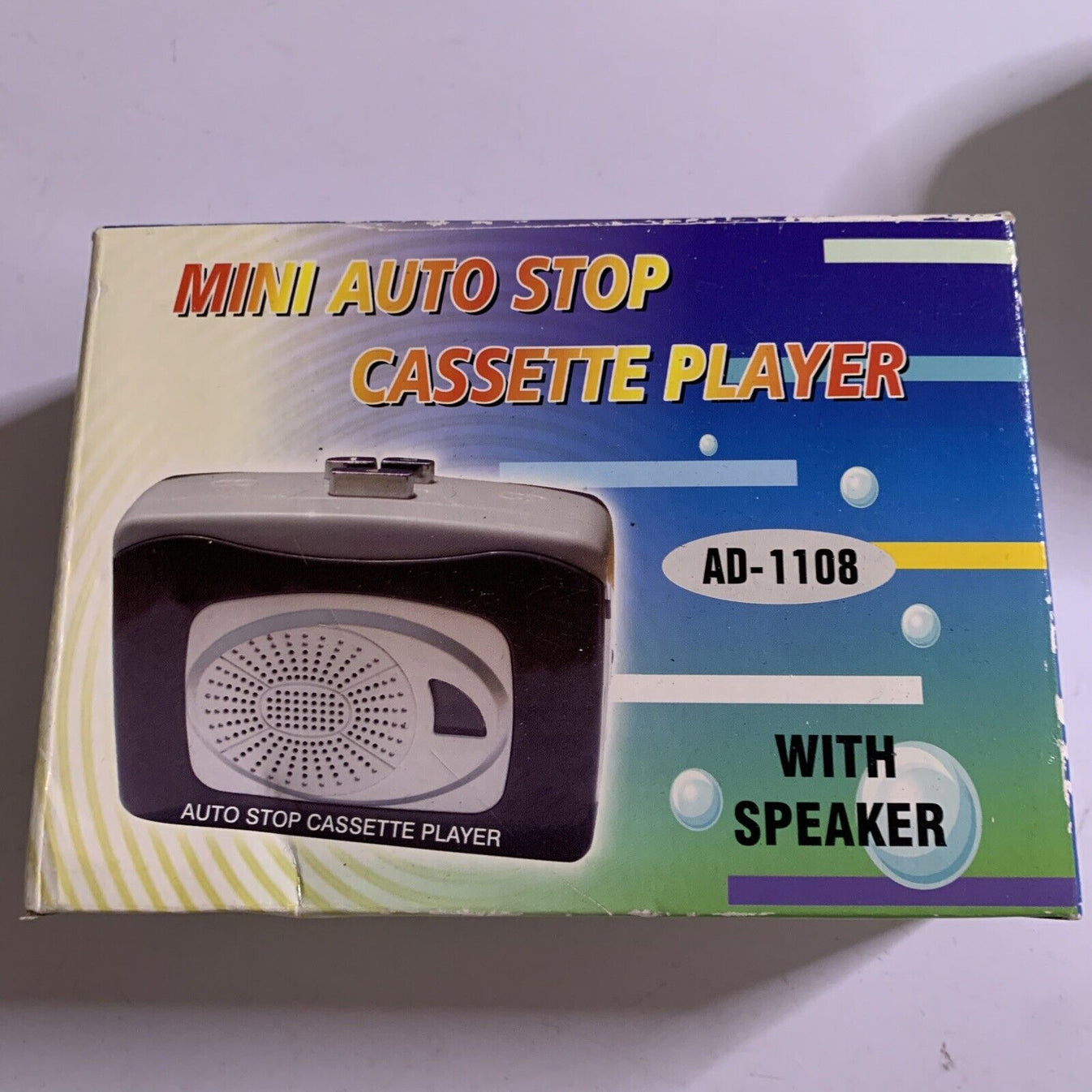 Mini Auto Stop Cassette Player With Speaker AD-1108 – Retro Unit