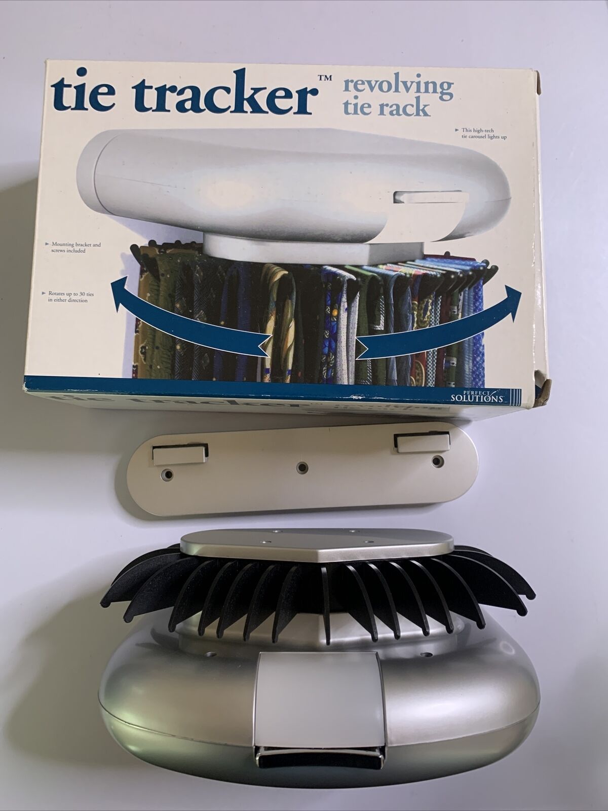 Tie Tracker Revolving Tie Rack Storage & Hanger Motorised with Light ...