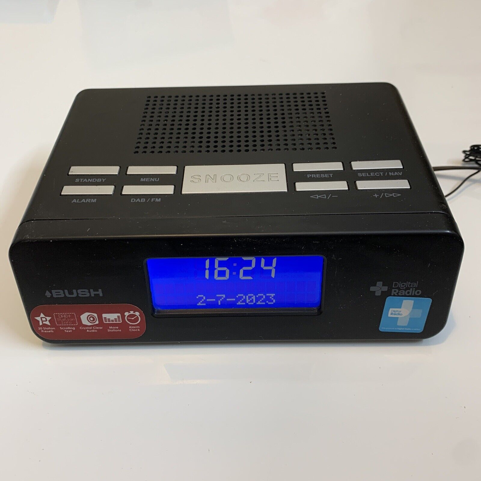Bush DAB+ Alarm Clock Radio BCR31DAB/A – Retro Unit
