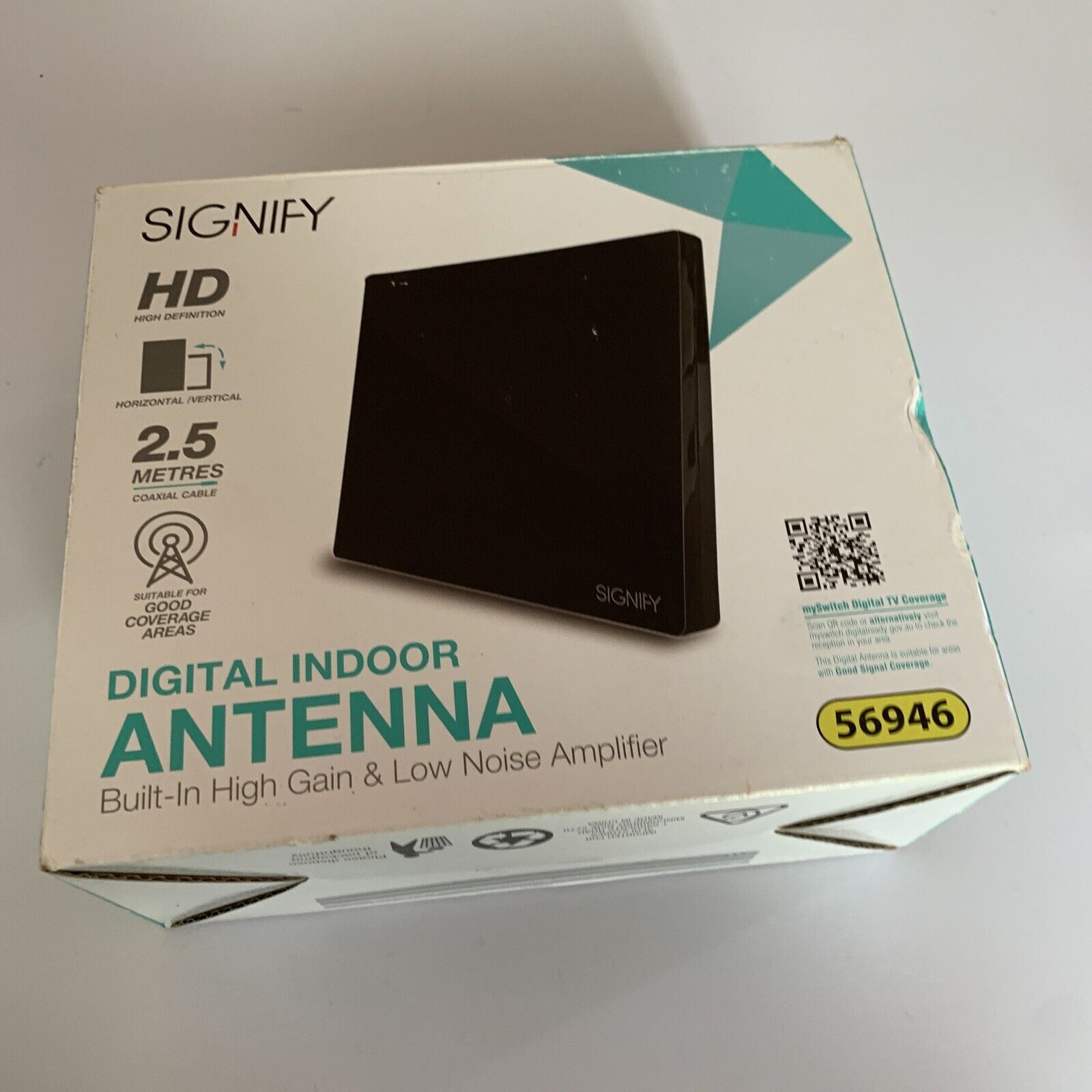 Signify Digital Indoor Antenna Built-in High Gain & Low Noise Amplifie ...
