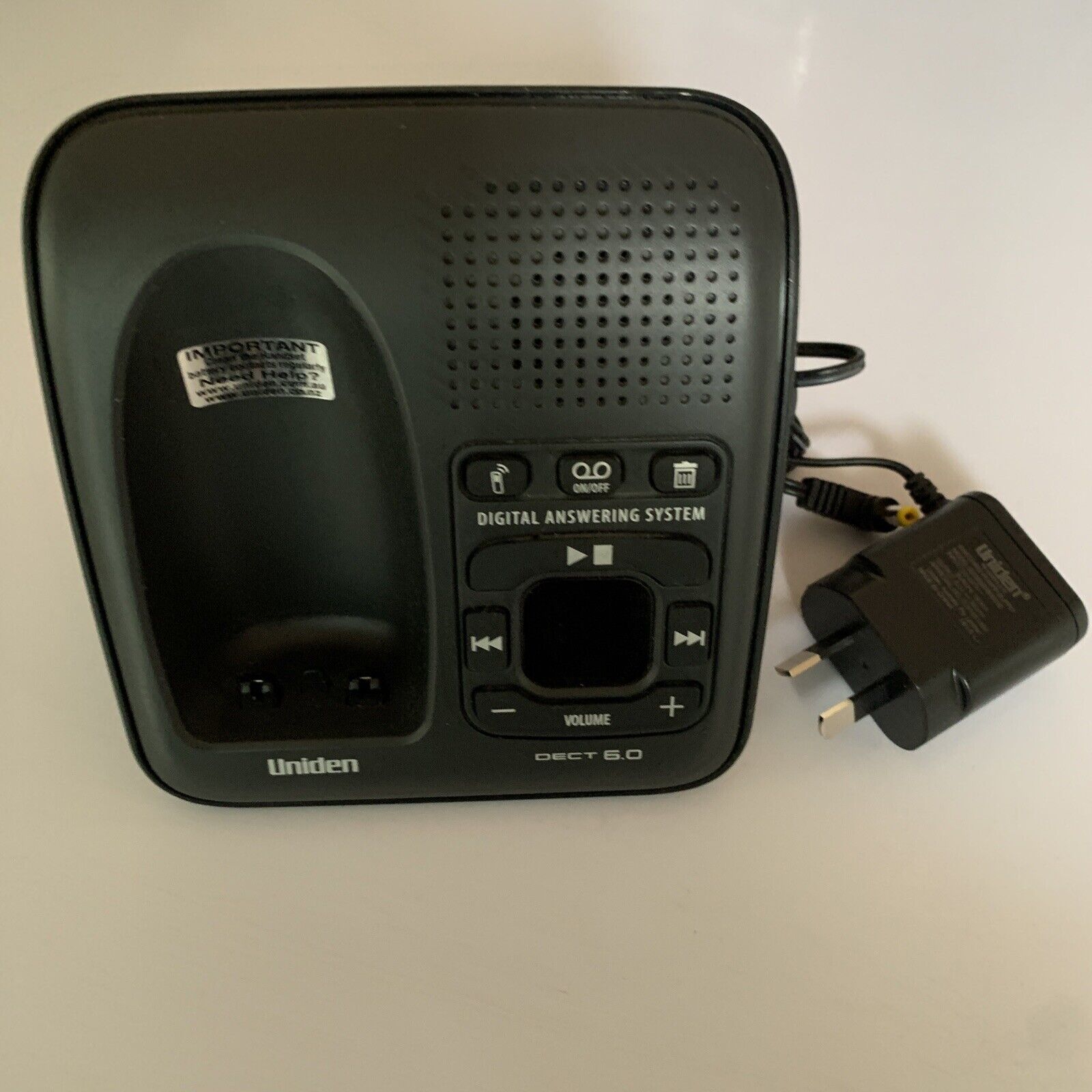 Uniden DECT 1635 Base unit Charger + PS-S635YL3(R) Power Supply 6v ...