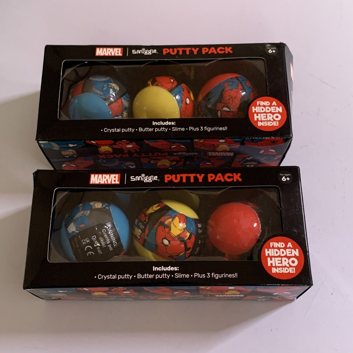 2x Marvel Smiggle Putty Pack NEW – Retro Unit