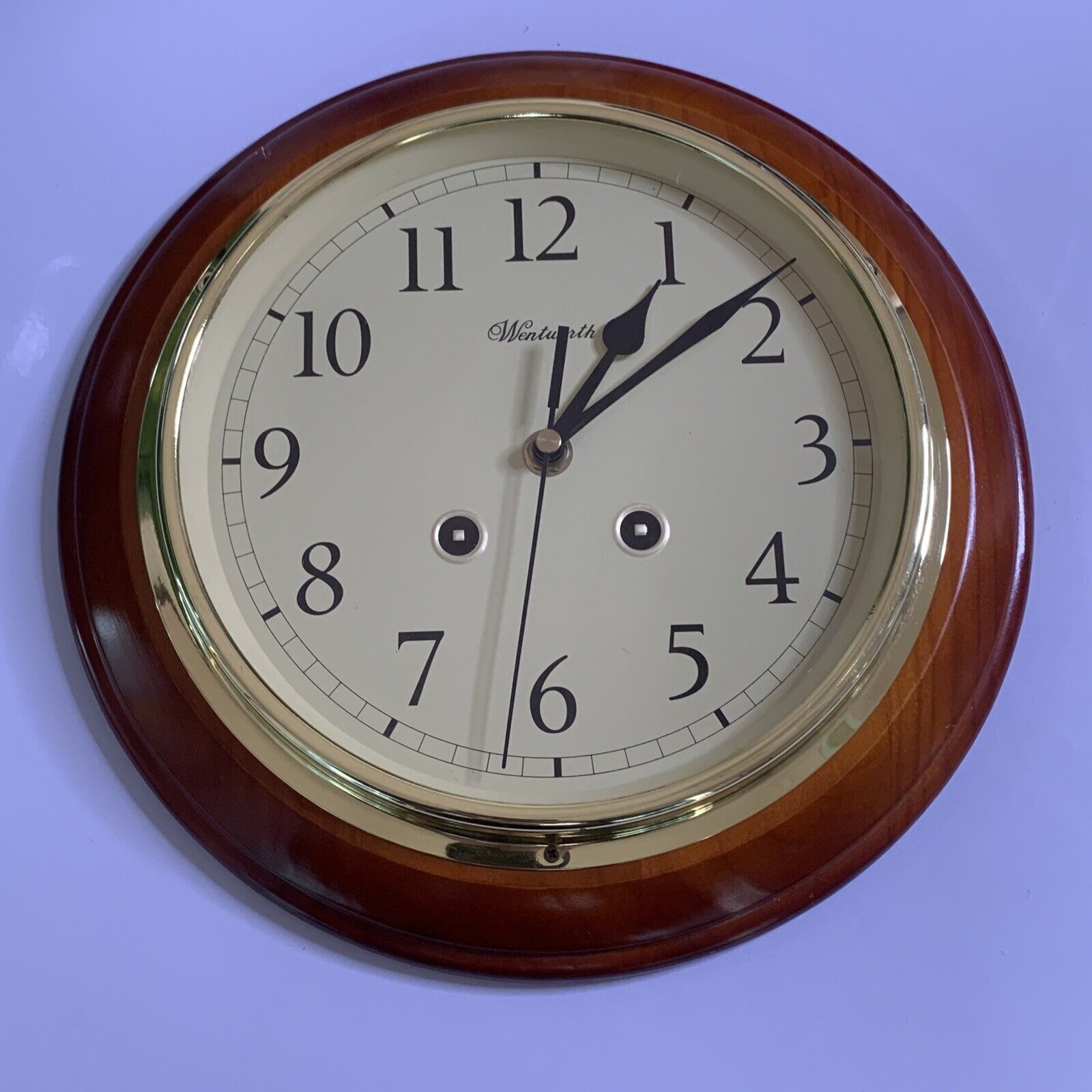 Wentworth Wood Wall Clock 28cm – Retro Unit