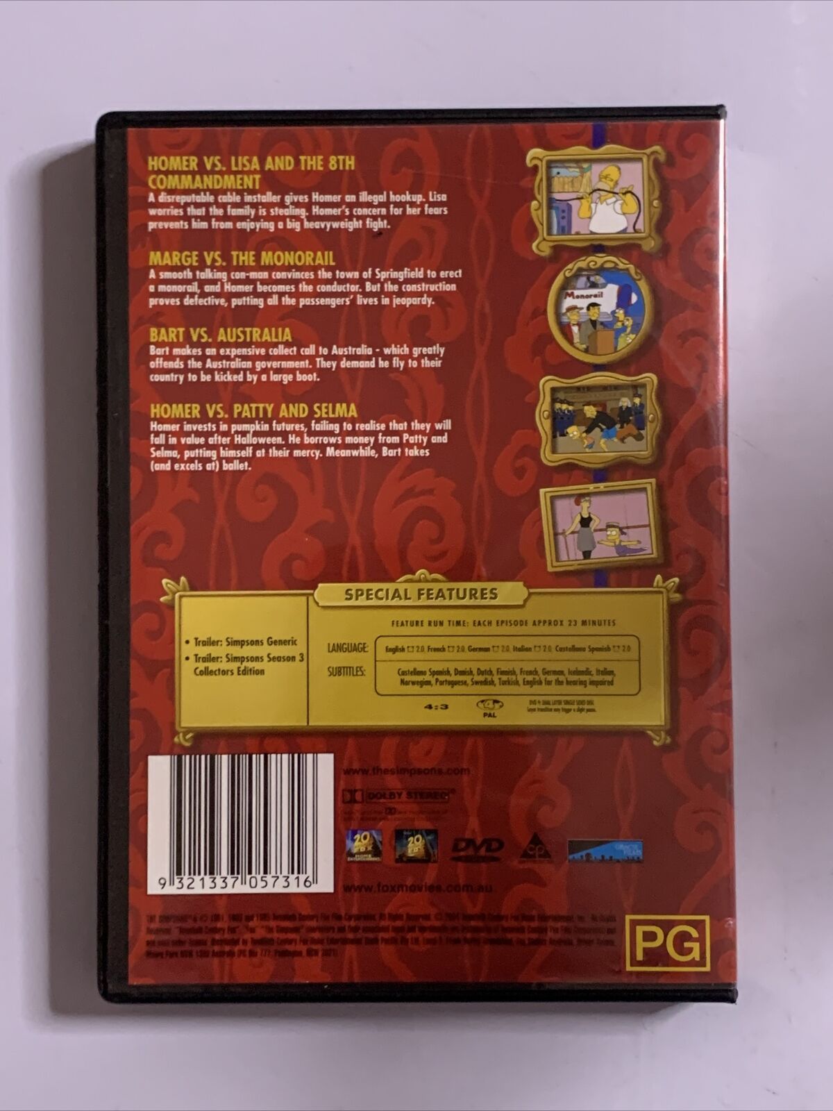 The Simpsons - Against The World (DVD, 2004) Region 4 – Retro Unit