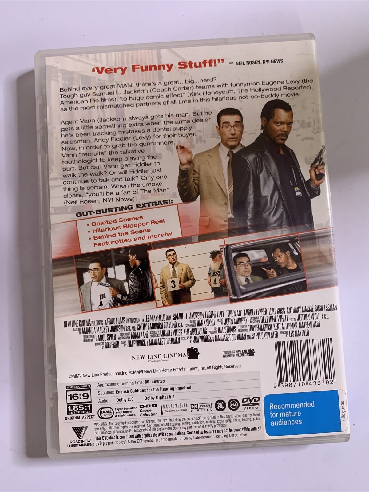 The Man (DVD, 2005) Eugene Levy, Luke Goss, Samuel L. Jackson Region 4 ...