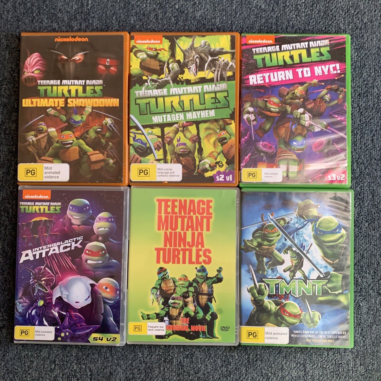 6x Teenage Mutant Ninja Turtles TMNT DVD Region 4 – Retro Unit