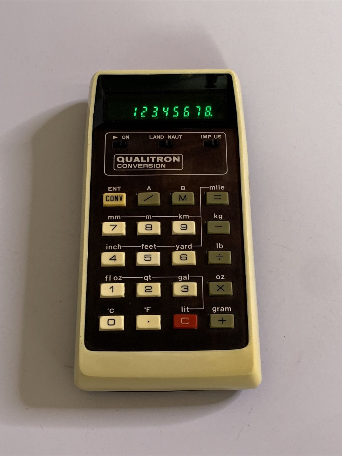 Qualitron Universal Conversion Calculator 1975 Model 1438 *missing Bat ...