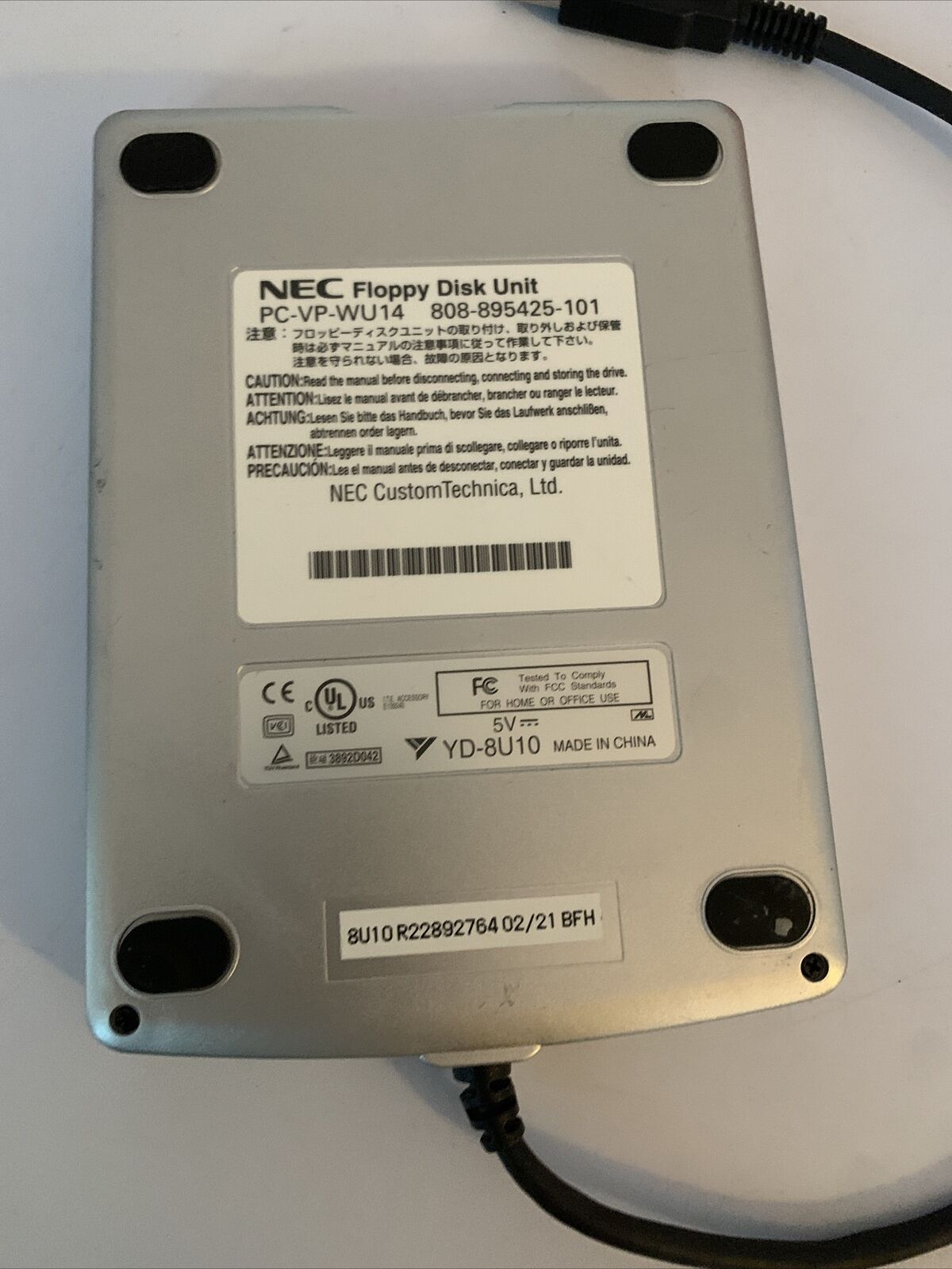 NEC 3.5" Floppy Disk Unit USB Powered PC-VP-WU14 – Retro Unit