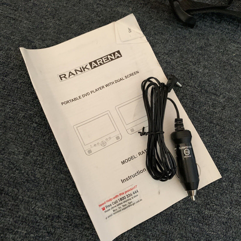 Rank Arena Dual Screen 9” Portable DVD Player Region 4 – Retro Unit