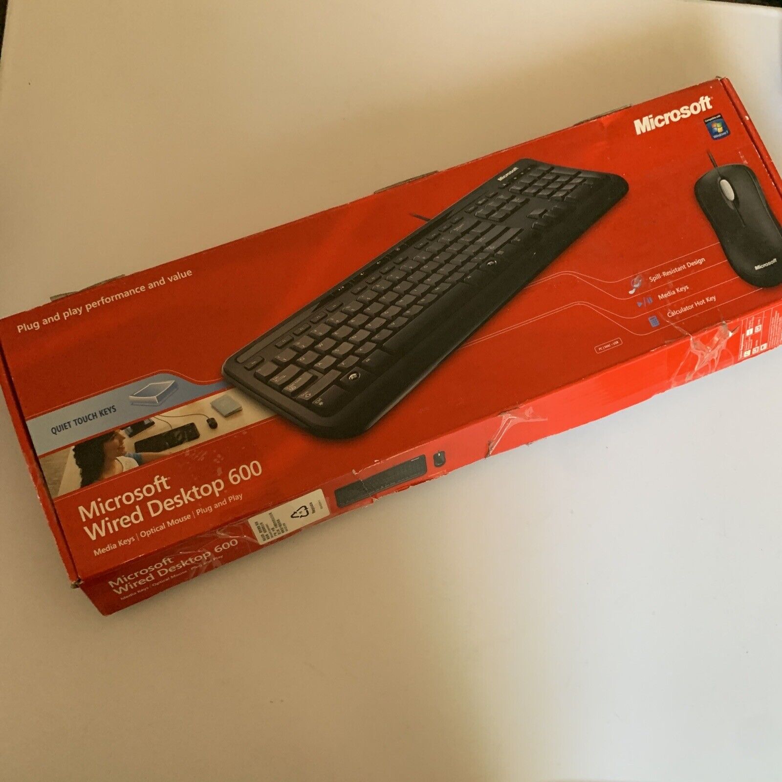 Official Microsoft Desktop 600 Keyboard and Mouse Combo USB Wired ...
