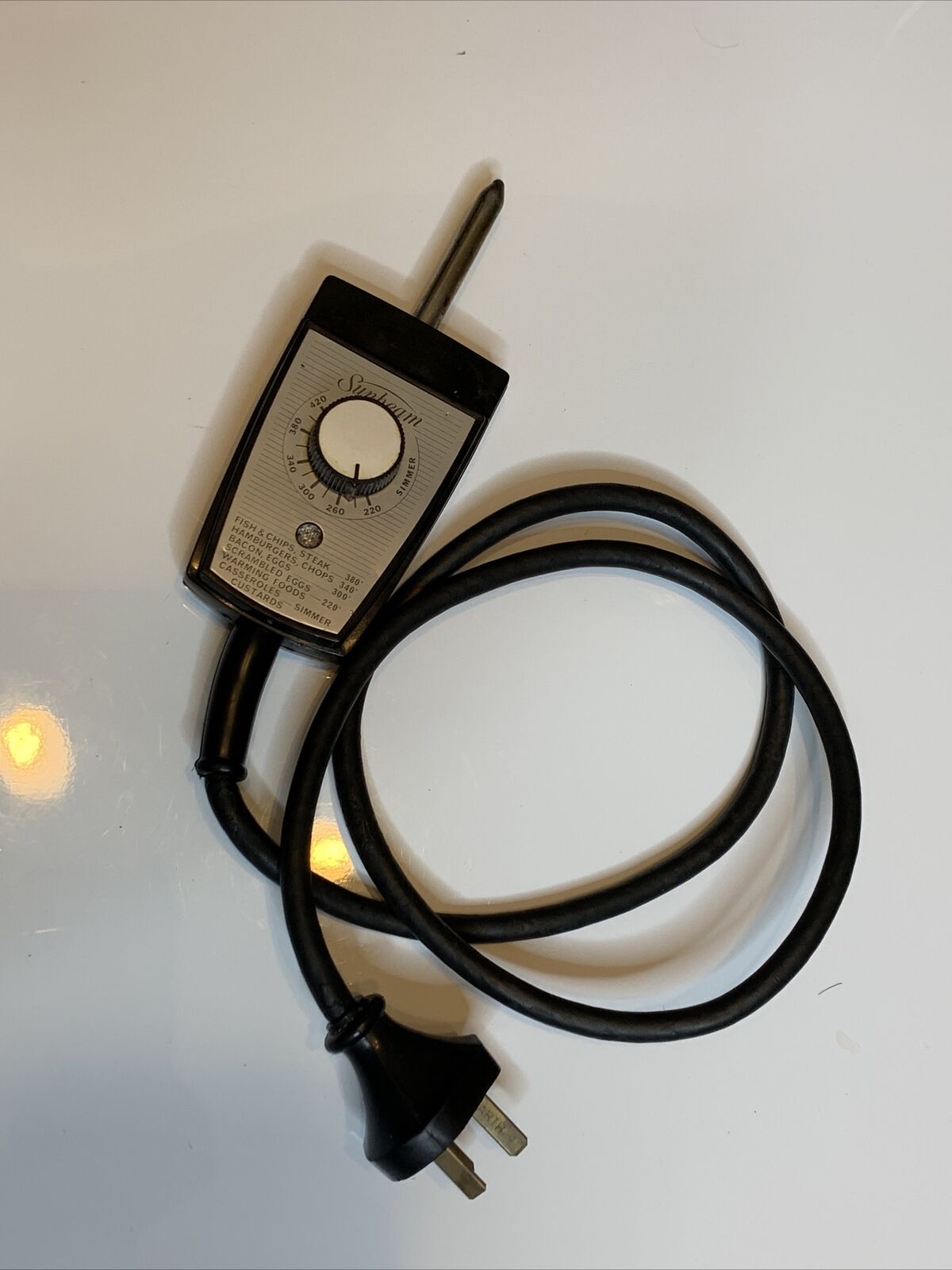 Genuine Sunbeam RCC Temperature Probe Power Supply Vintage 240V 7.5A ...