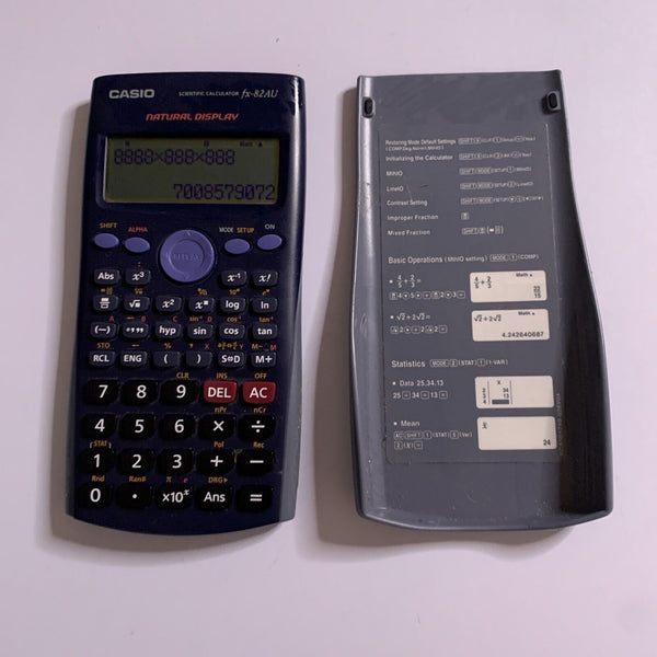 Casio fx-82AU Scientific Calculator with Cover – Retro Unit