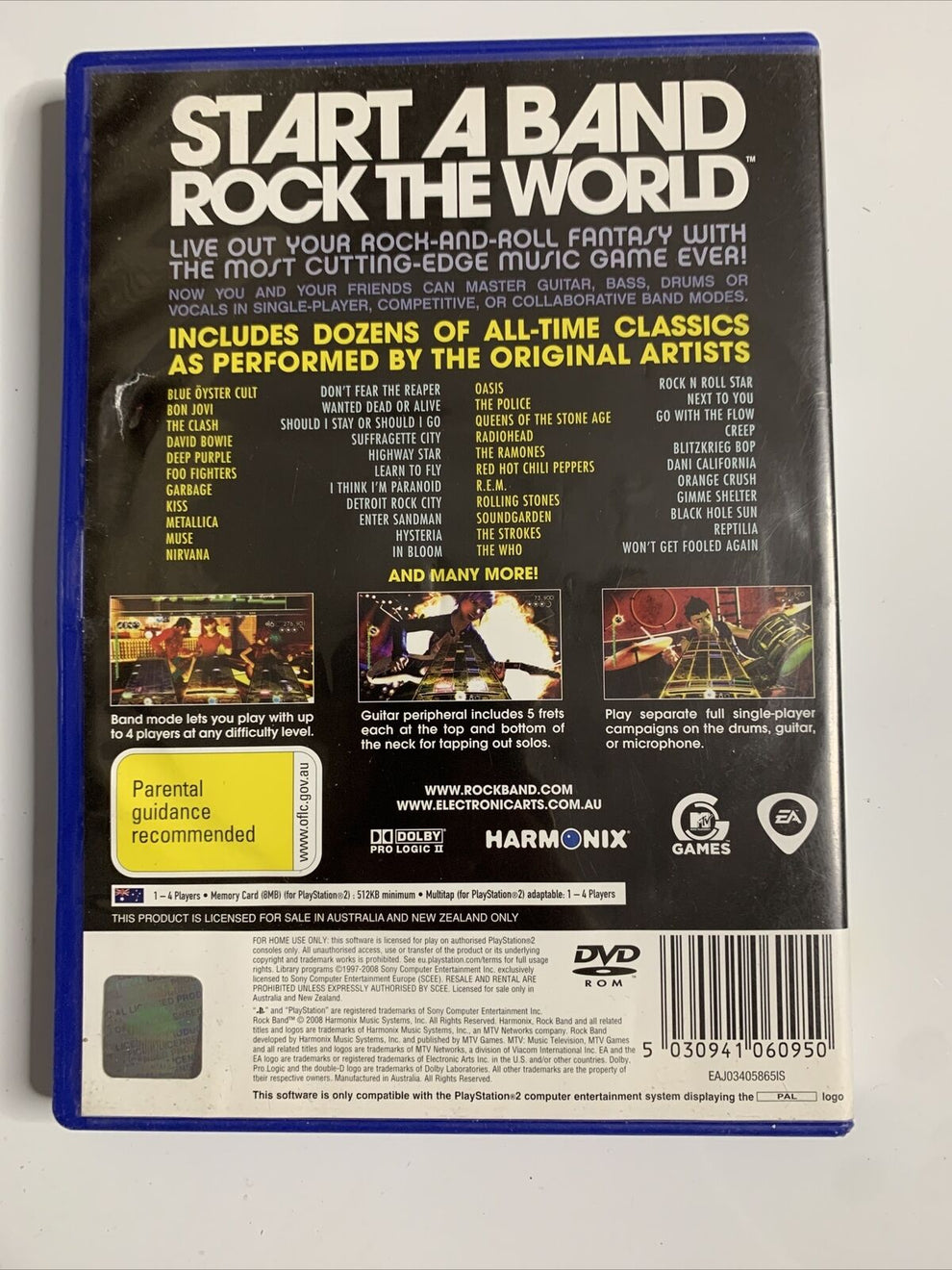 Rock Band PS2 Sony PlayStation 2 PAL Game Complete – Retro Unit