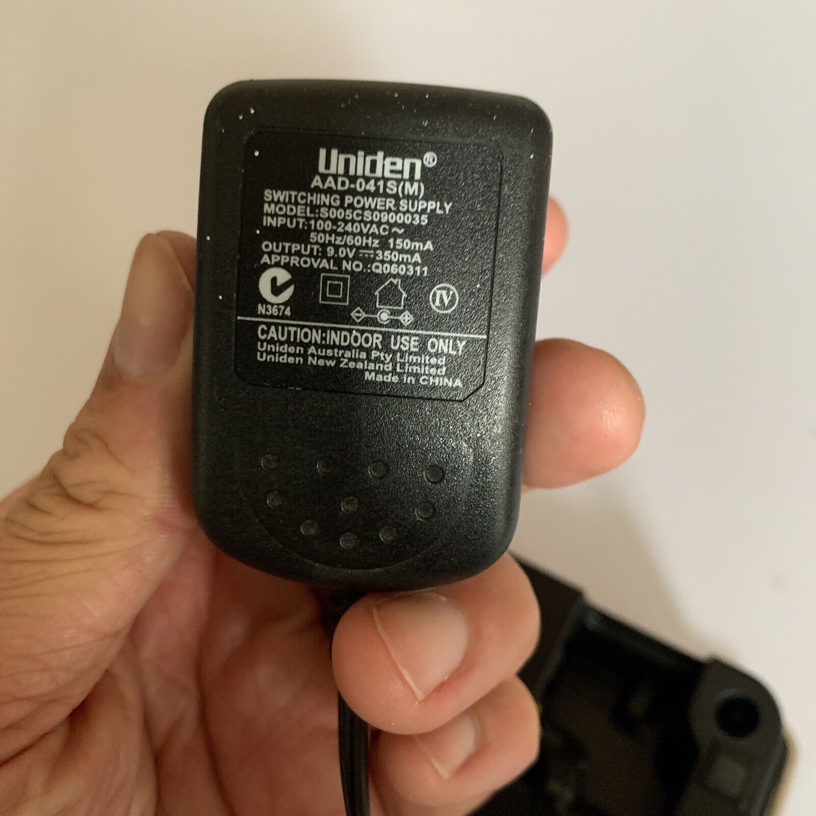 Uniden Elite 9030+1 Base Charger and Power Supply AAD-041S(M) 9v 350mA ...