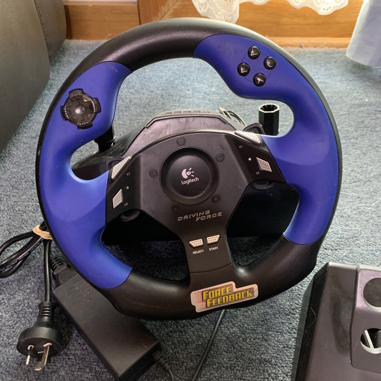 Logitech Driving Force E-UC2 Racing Steering Wheel and Pedal USB for P ...