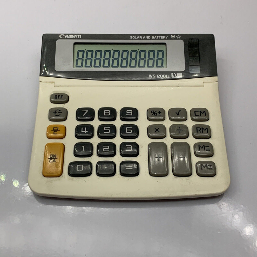 Canon WS-200H Solar Calculator – Retro Unit