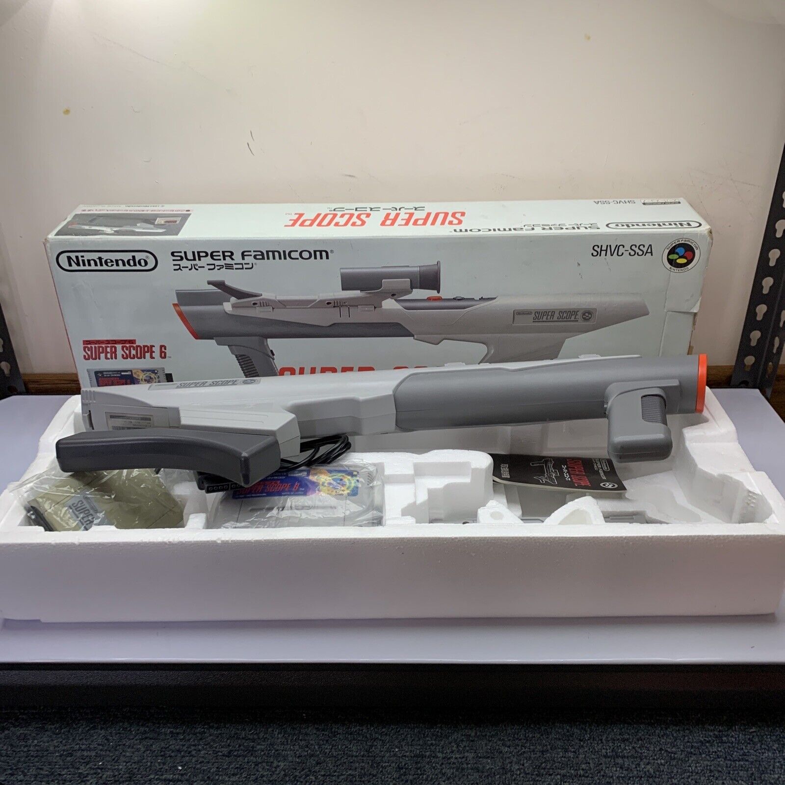 Super Scope 6 Light Gun Controller and Game Nintendo SNES JAPAN NTSC-J ...