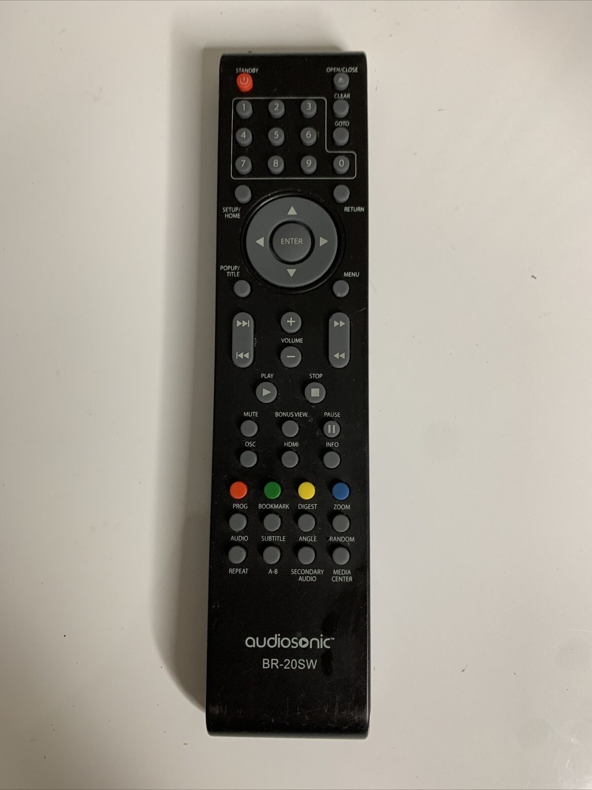 Genuine Audiosonic BR-20SW Remote Control for Bluray Player *Missing B ...