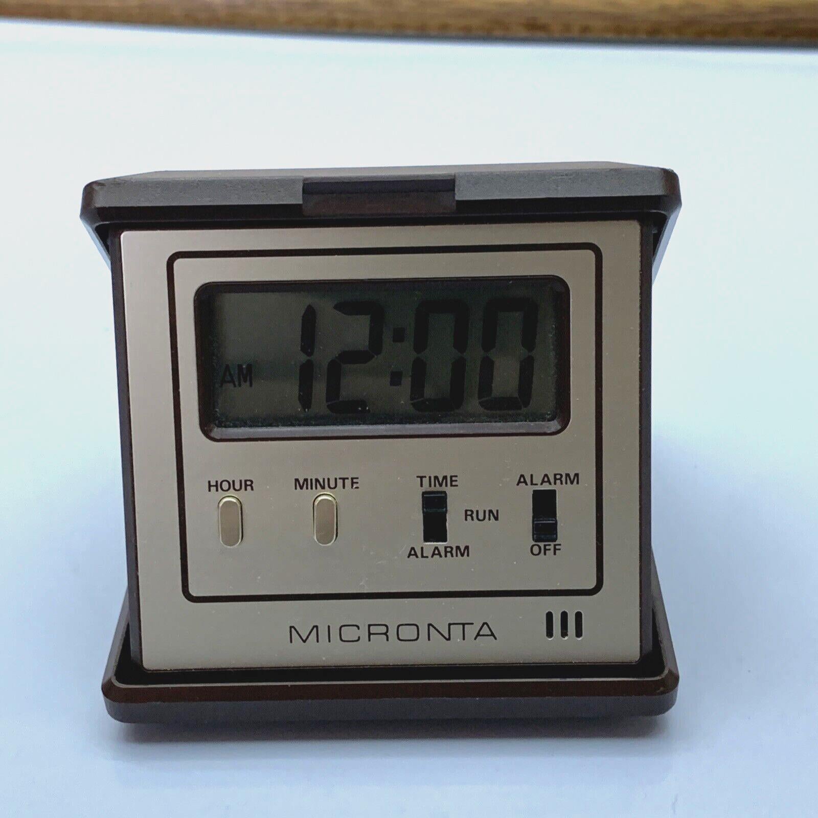 Micronta Portable Travel Digital Alarm Clock Vintage 70's 80's – Retro Unit